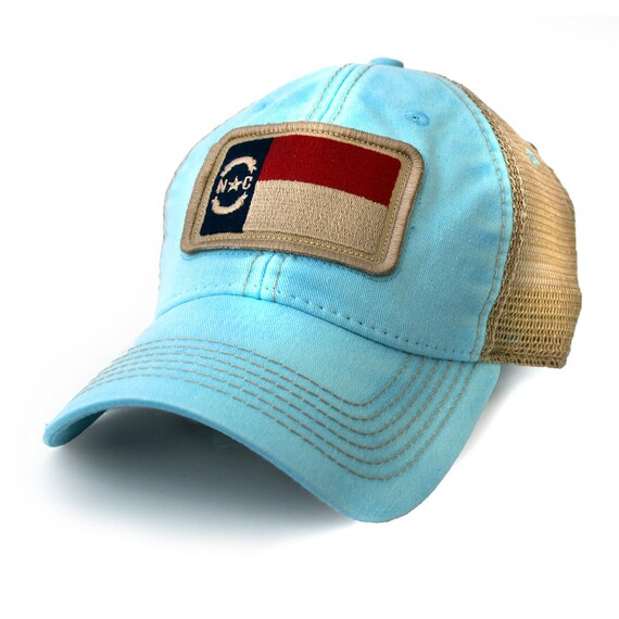 North Carolina Flag Patch Trucker Hat by StateLegacyRevival