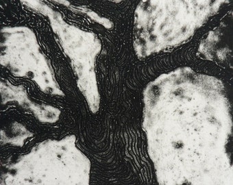 Tree etching | Etsy