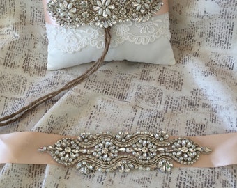 Rhinestone Wedding Sash Beaded Wedding Sash Bridal Sash