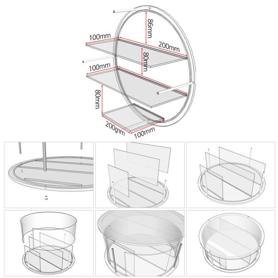 Moon Cylindrical Display Case