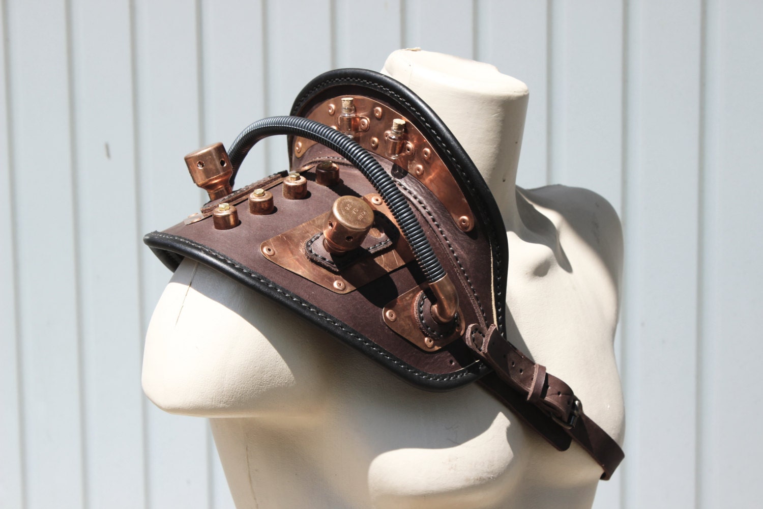 Steampunk Leather Power Pauldron Shoulder Armor