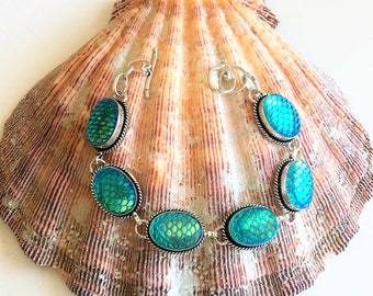 Fish scale bracelet | Etsy