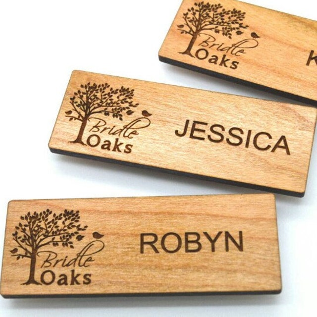 Custom wood tags buttons crafting supplies by AllThisWood on Etsy