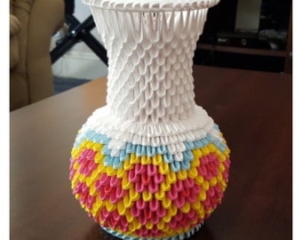 3d origami vase | Etsy