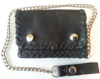 Leather wallet chain | Etsy