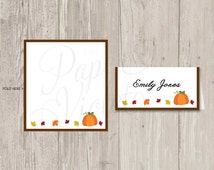 Unique thanksgiving place cards related items | Etsy