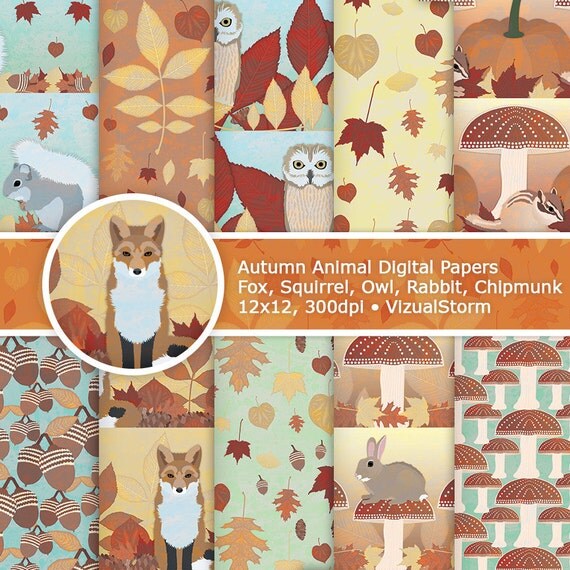 Woodland Animals Digital Scrapbooking