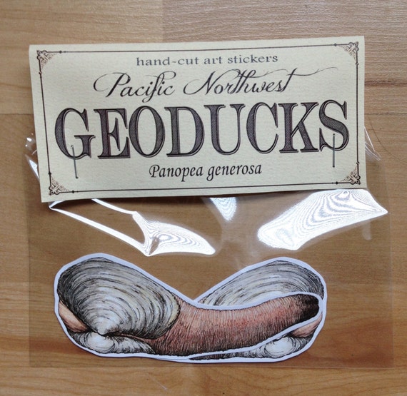 Geoduck Handmade Art Stickers