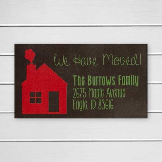 We Have Moved Stickers for Christmas Cards We've Moved