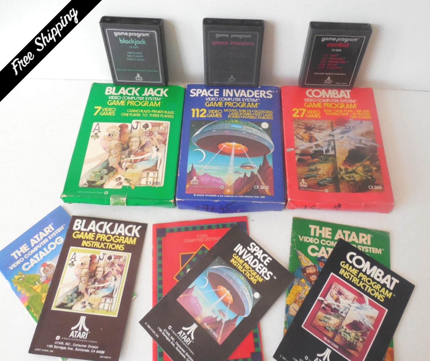 Vintage Atari 2600 Games In Original Box Space