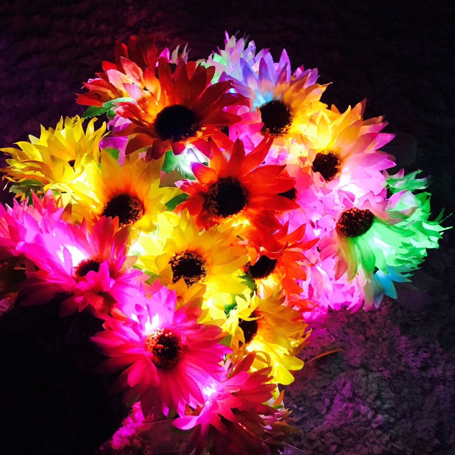 LED Light Up Daisy Flower Crown/Floral