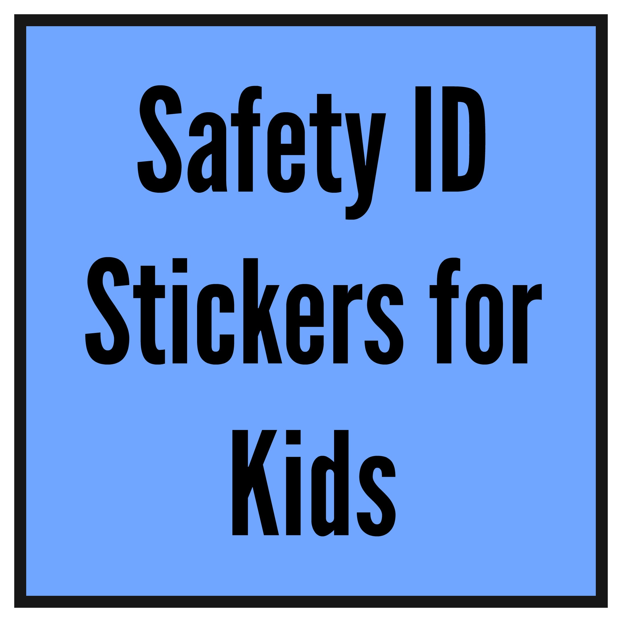 Safety ID Stickers for Kids by SafetyIDStickers on Etsy