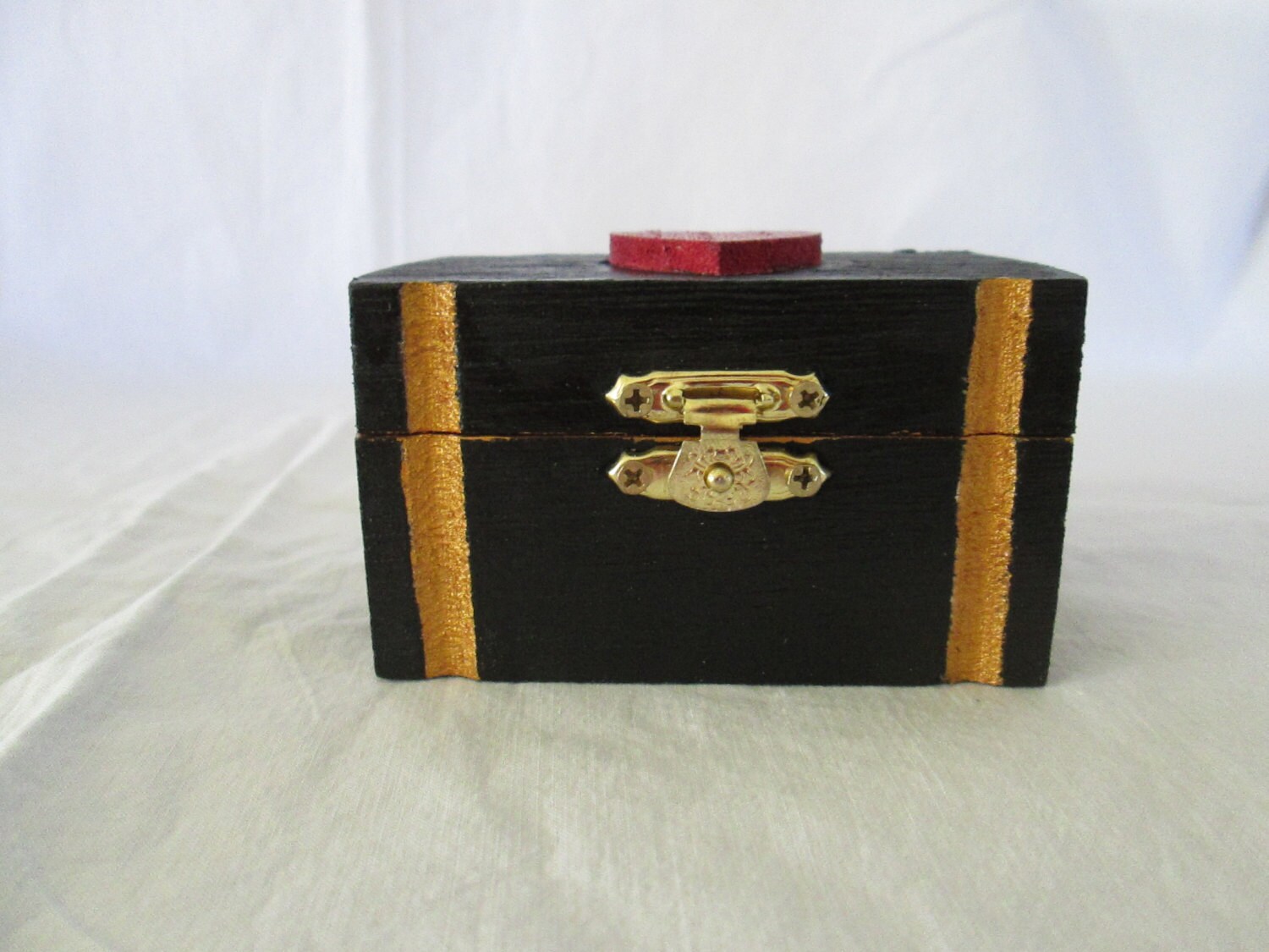 Mini hand painted treasure chest hand painted ring box small