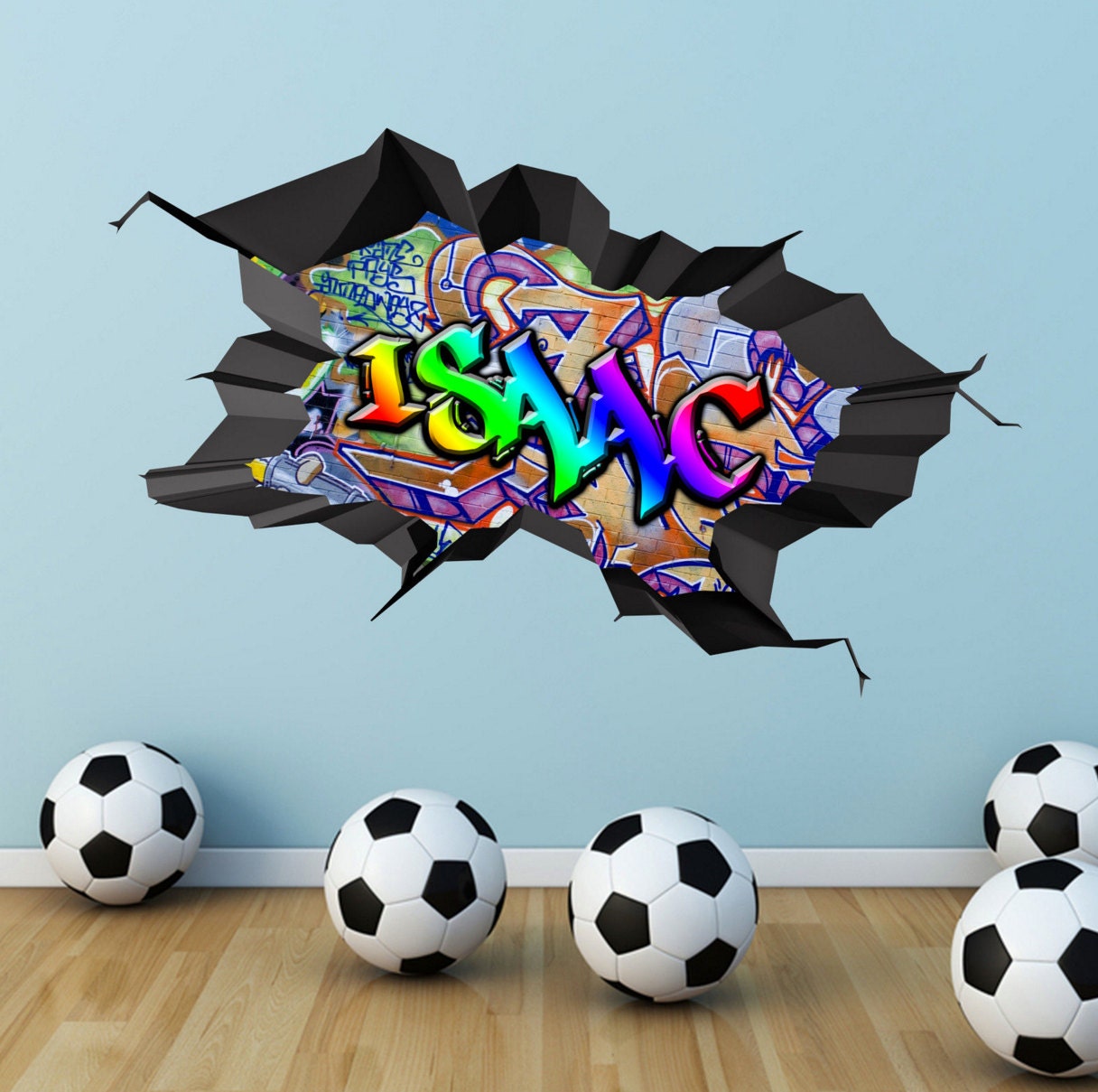 Personalised Custom Graffiti Name Wall Art Stickers Decor For