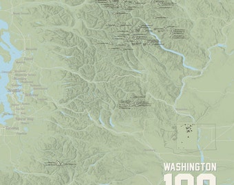 Adirondack High Peaks Map 18x24 Poster