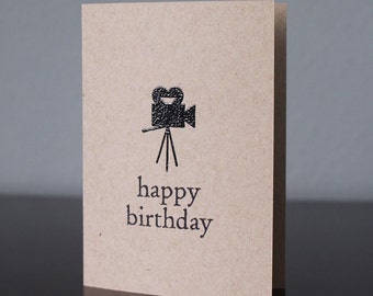 Camera birthday card | Etsy