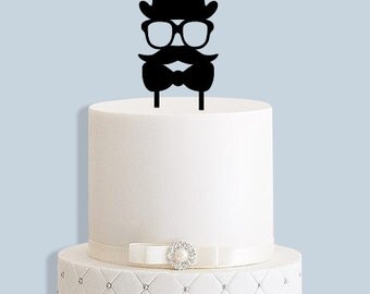 Mustache cake topper | Etsy