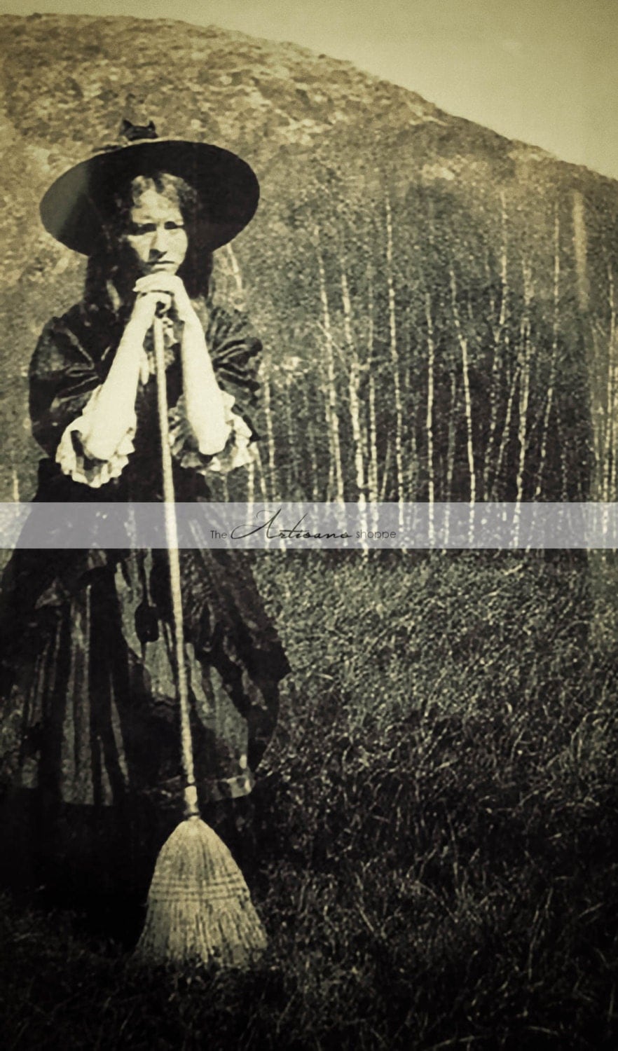 Instant Download Printable Art Antique Witch Portrait