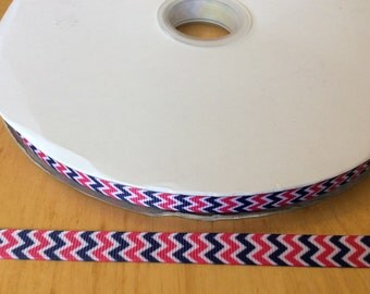 Unique pink and navy ribbon related items | Etsy