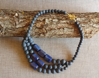 Multi stone necklace | Etsy