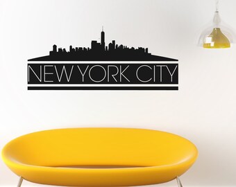 Nyc skyline decal | Etsy