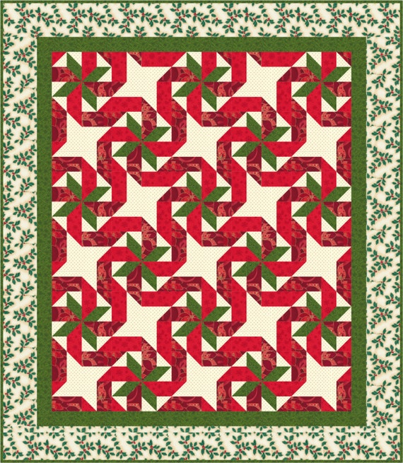 Gift Wrapped pieced quilt pattern in 3 sizes by QuiltDesignNW