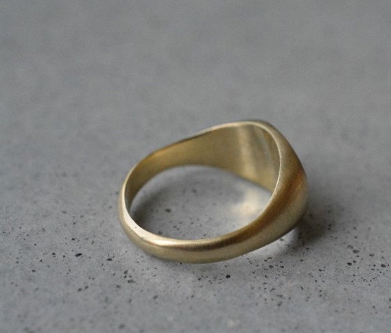 14k solid gold signet ring solid gold ring gold signet ring