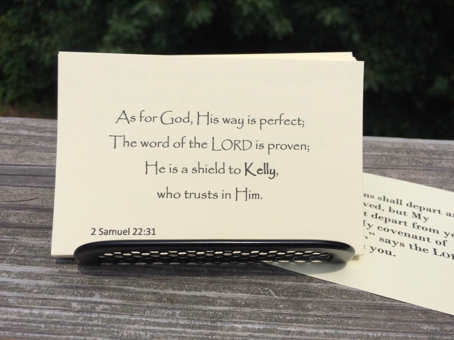 Personalized Scripture Bible Verse Cards Set Step by