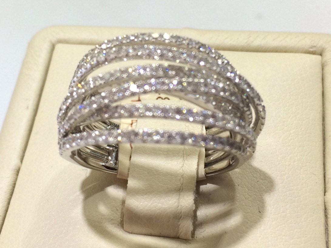 Spiral Wrap Around Women's Diamond Ring by PopularGems on Etsy