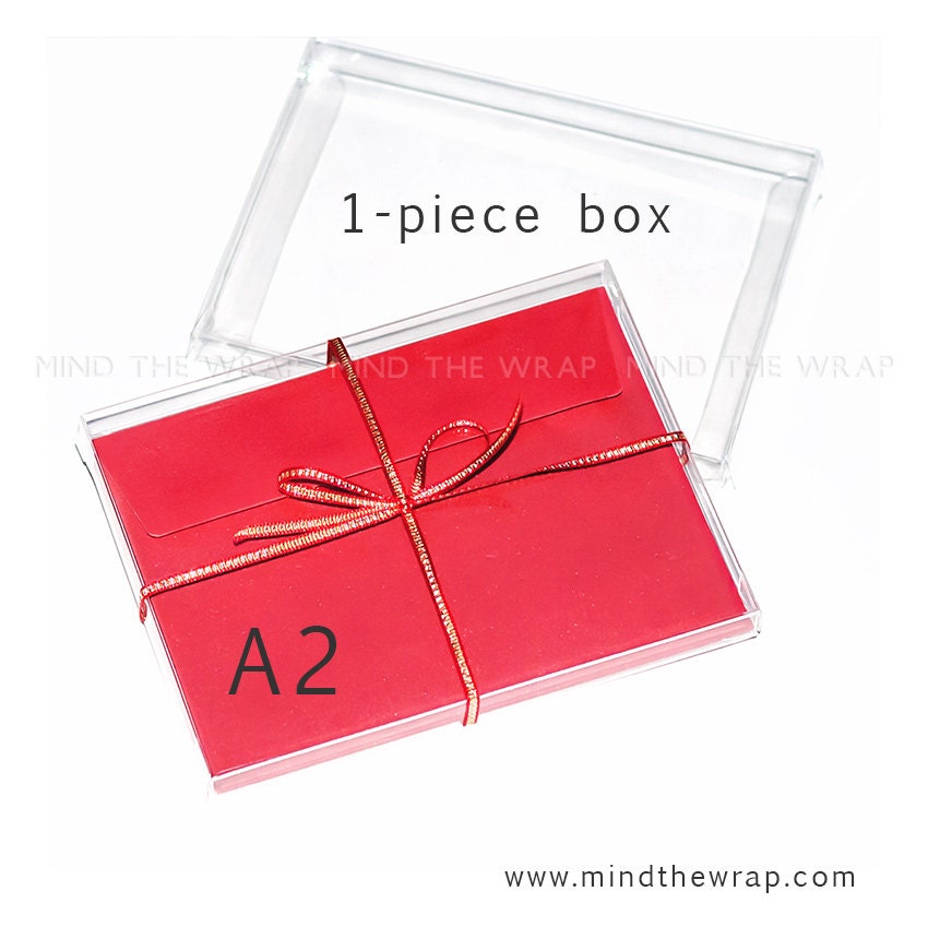 25 Clear Boxes for A2 Cards 4-1/2 x 1/2 x 5-7/8 inch 1