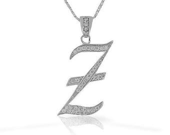 Initial z necklace | Etsy