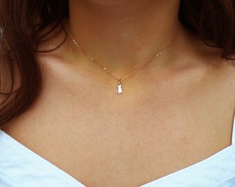 Rose Gold Hummingbird Necklace Rose Gold Bird by MarianaEJewelry