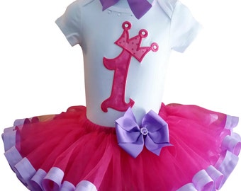 Princess Birthday Tutu Set My First Birthday by Closet17Boutique