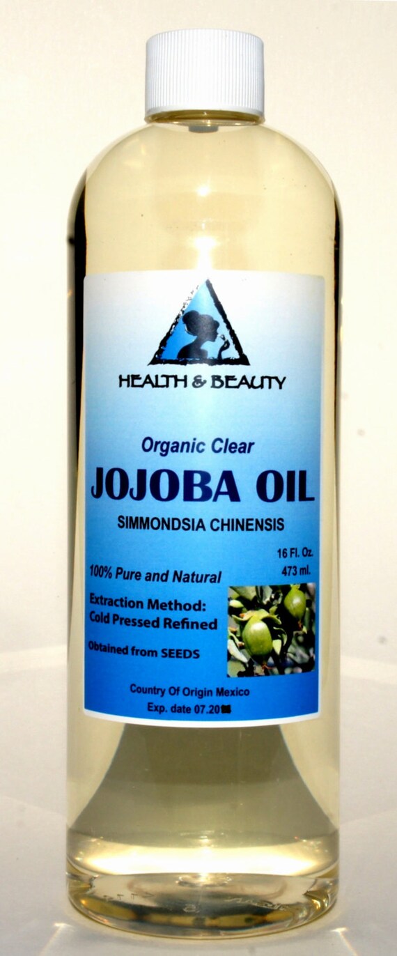 16 oz JOJOBA OIL CLEAR Organic Carrier Cold by HBOilsCenter
