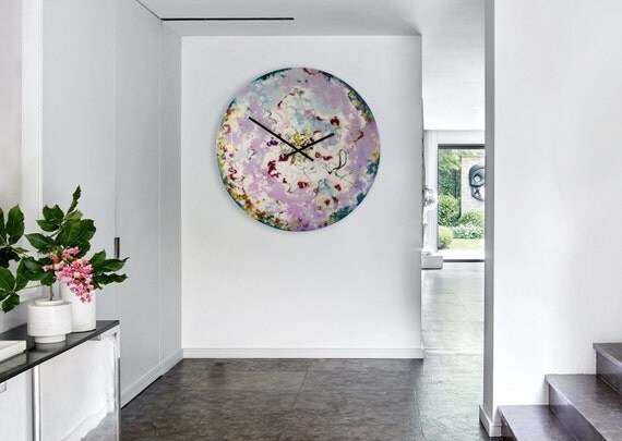 Abstract Wall Light Oversized Wall Clock by ReformationsGlassArt