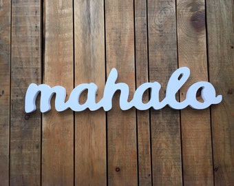 Mahalo sign | Etsy