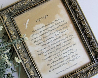 High flight poem | Etsy