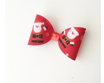 Unique santa hair bow related items | Etsy