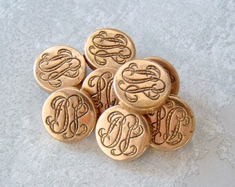 Gold shank buttons | Etsy