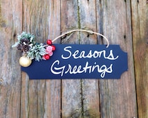 Popular items for rustic holiday sign on Etsy