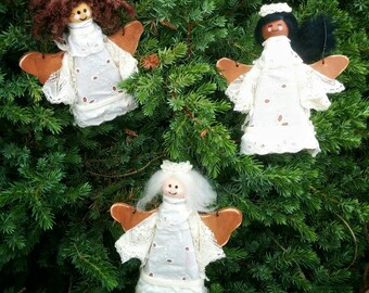 Items similar to Angels, Old Barn Wooden Angels, Christmas Angels, Love ...
