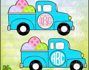 Easter truck svg | Etsy