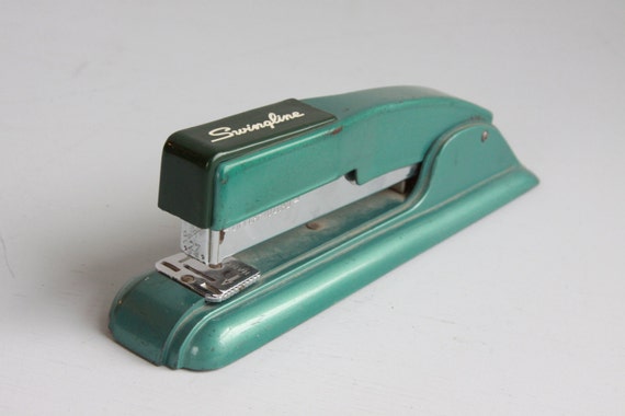 Vintage Swingline Stapler Green Mid Century Office