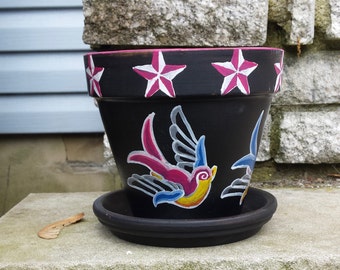 Hand painted pots | Etsy