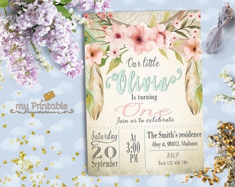 Bohemian invite | Etsy