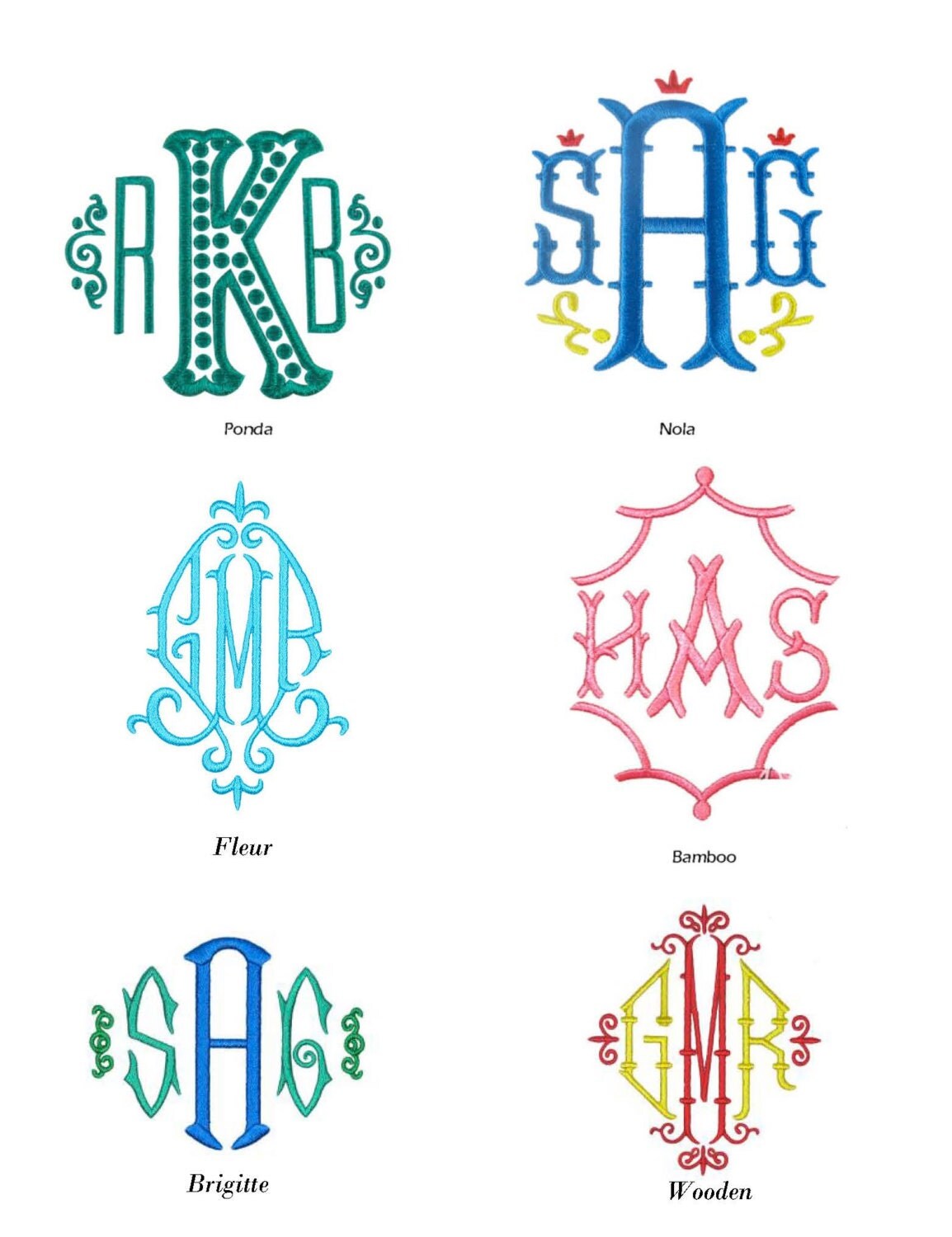 Monogram font Styles Add a monogram