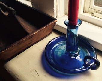 Blenko candle holder | Etsy