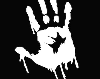 Zombie hand decal | Etsy