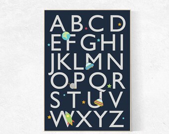 Outer space alphabet | Etsy