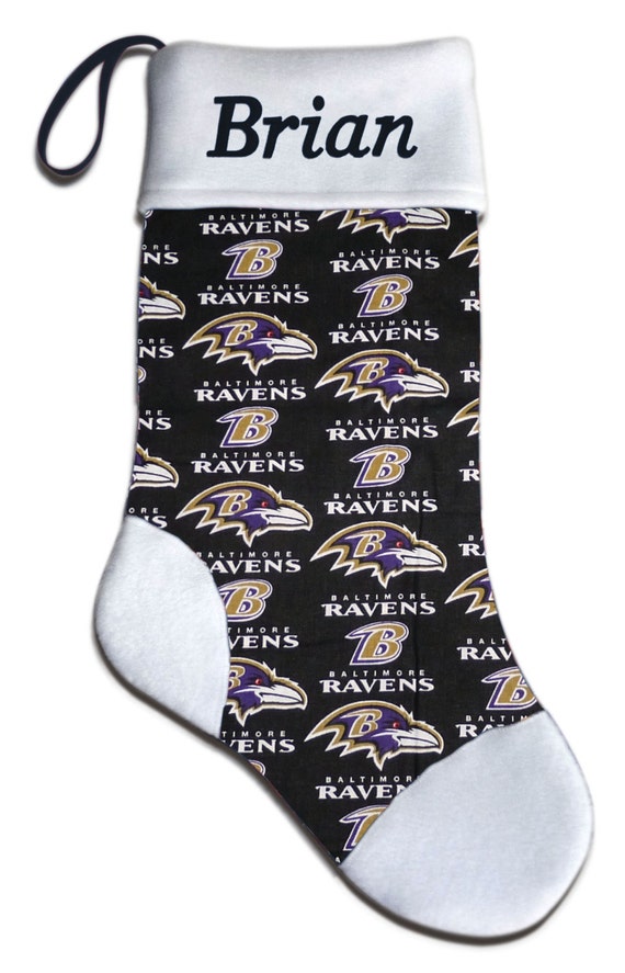 Personalized NFL Baltimore Ravens Football Christmas Stocking